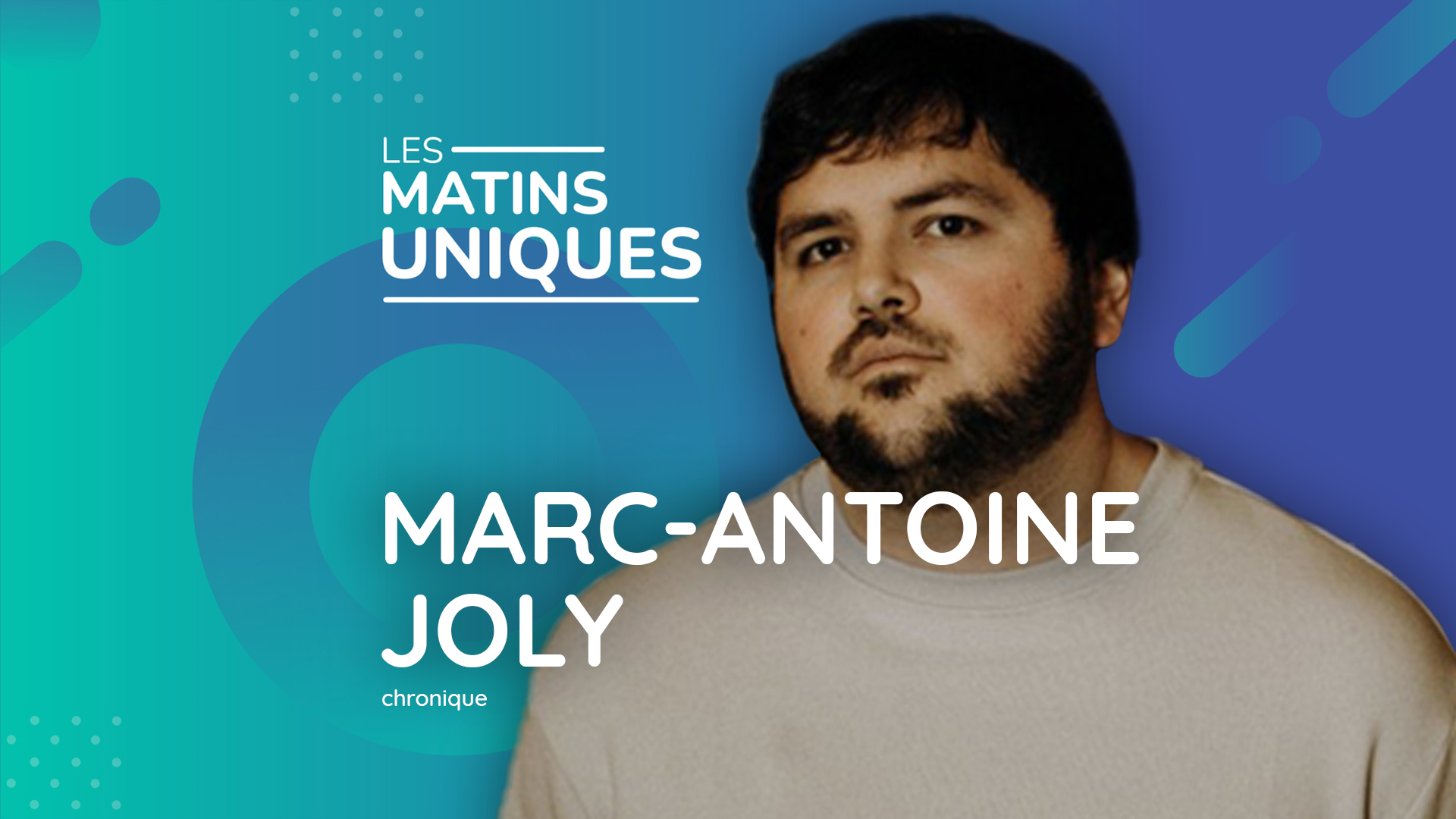 Unique FM | Chronique | Qui est Marc-Antoine Joly selon Chat GPT?
